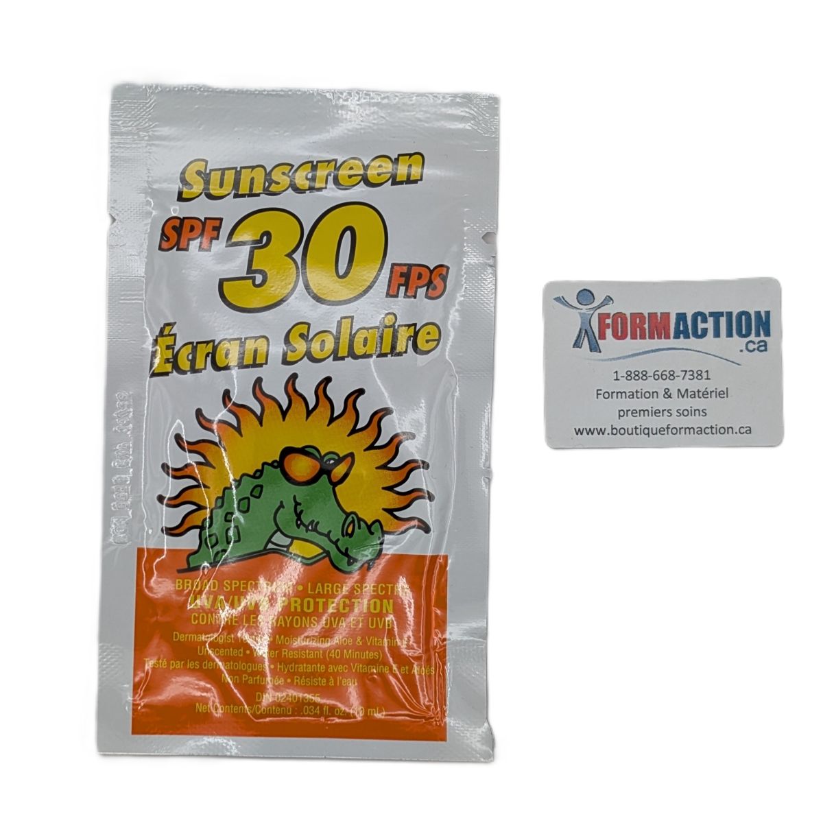 Lingettes écran solaire fps 30 1 unité Croc Bloc – Formaction